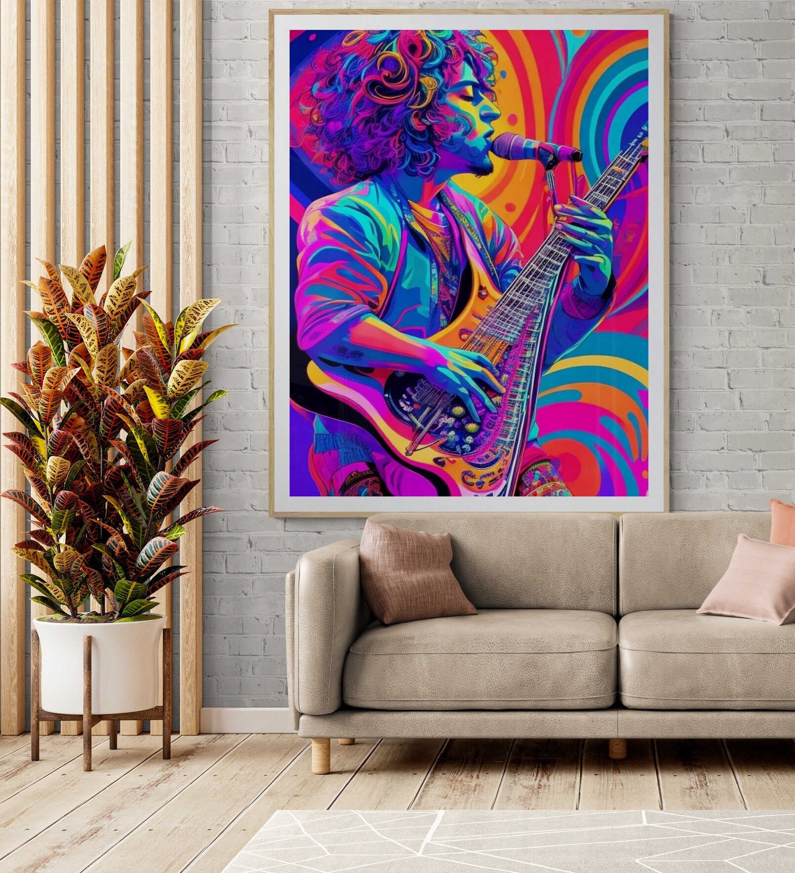 Psychedelic Bright Music Printable Wall Art Digital Download - Etsy
