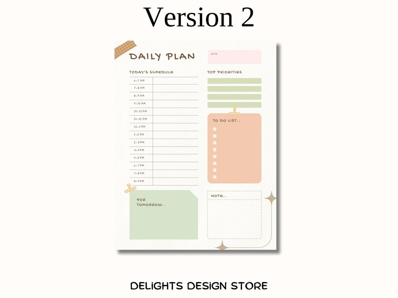 Printable Fillable Daily Planners, Digital Download, Minimal Aesthetic ...