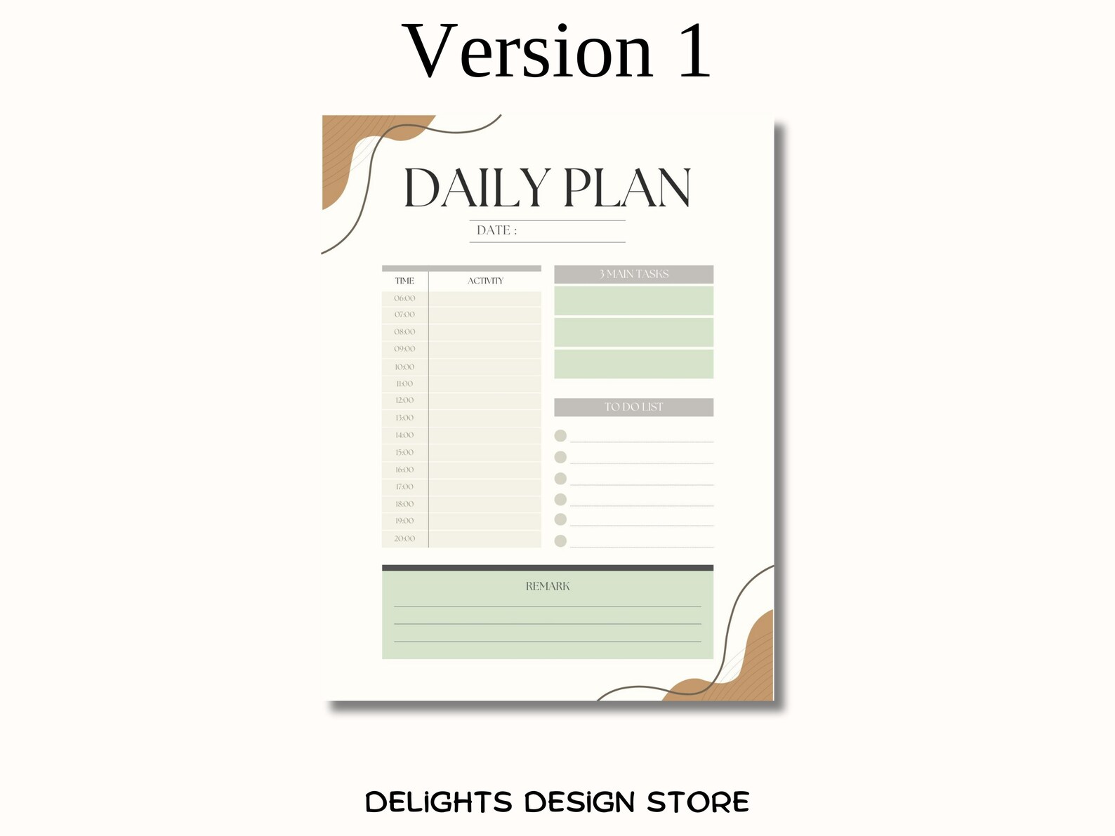 Printable Fillable Daily Planners, Digital Download, Minimal Aesthetic ...