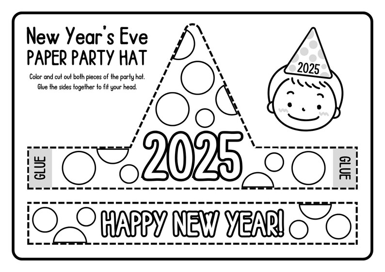 Christmas Paper Crowns for Kids PRINTABLE Paper Hat Headbands Craft ...