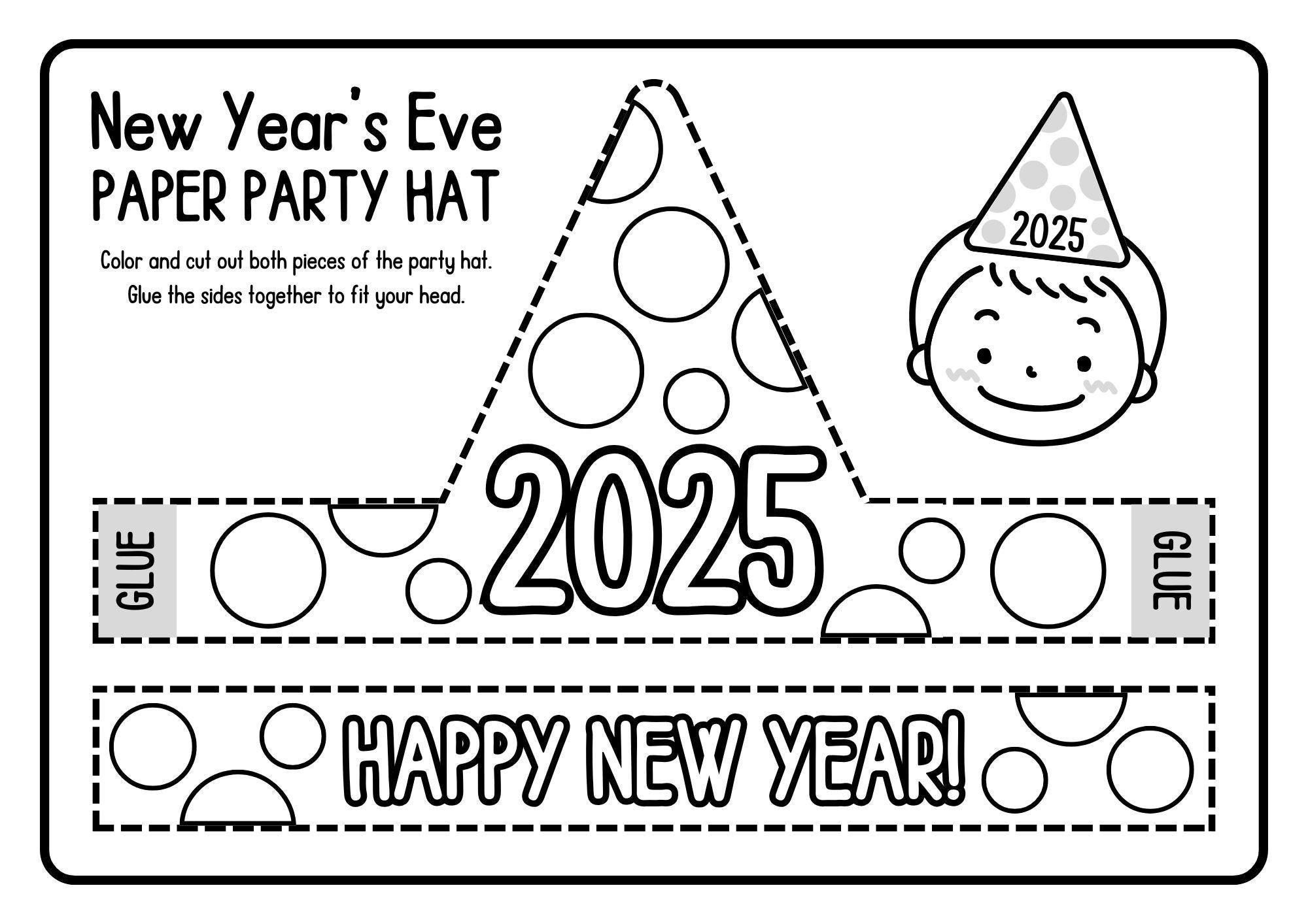 Christmas Paper Crowns for Kids PRINTABLE Paper Hat Headbands Craft ...