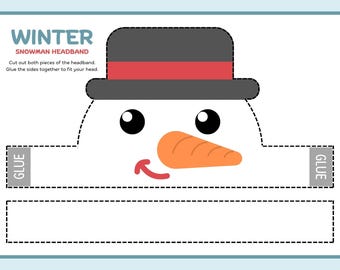 Christmas Paper Crowns for Kids PRINTABLE Paper Hat Headbands Craft ...