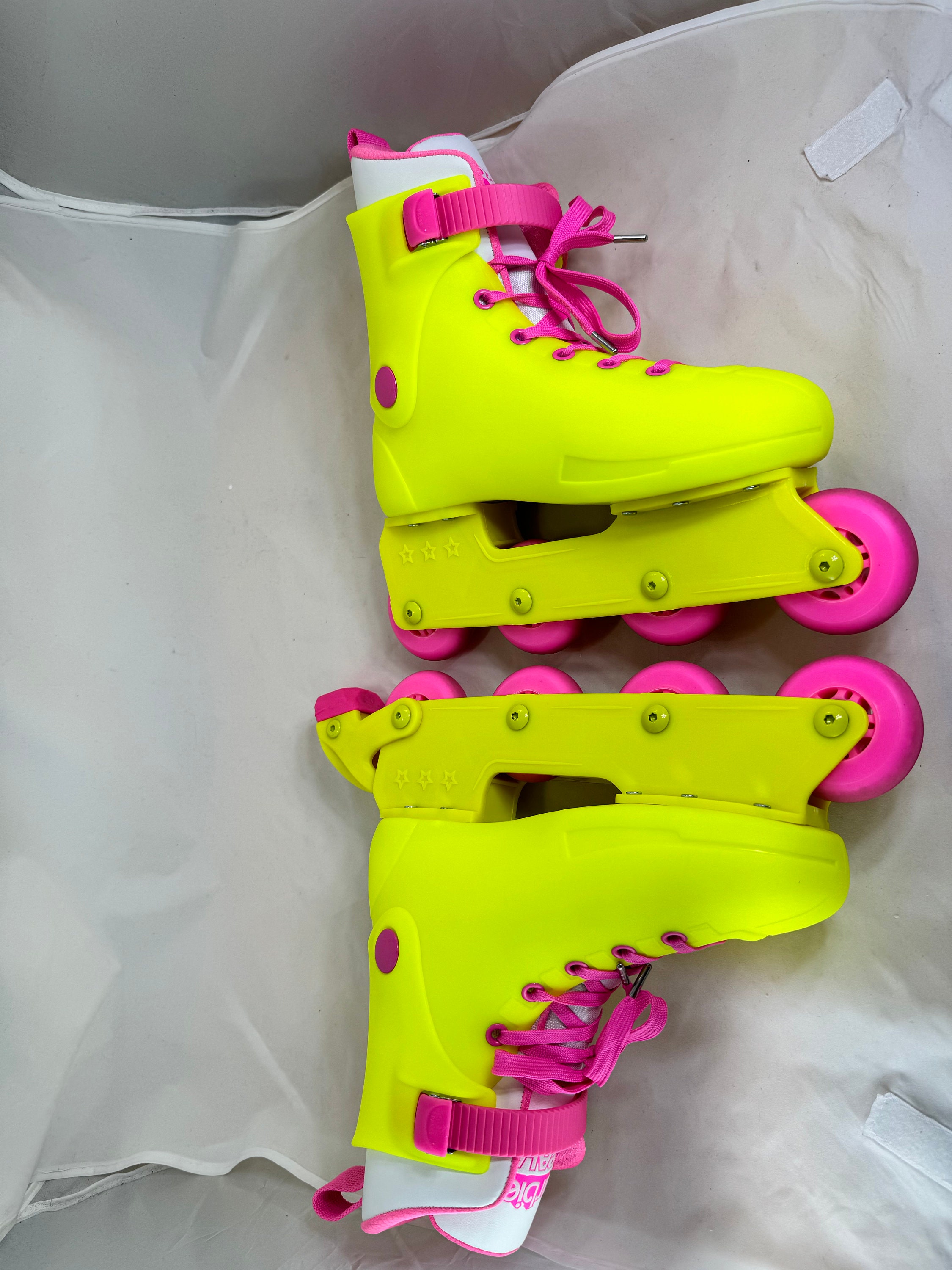 Barbie Impala Neon Yellow Pink Inline Skates Sz W8 Worn Once - Etsy