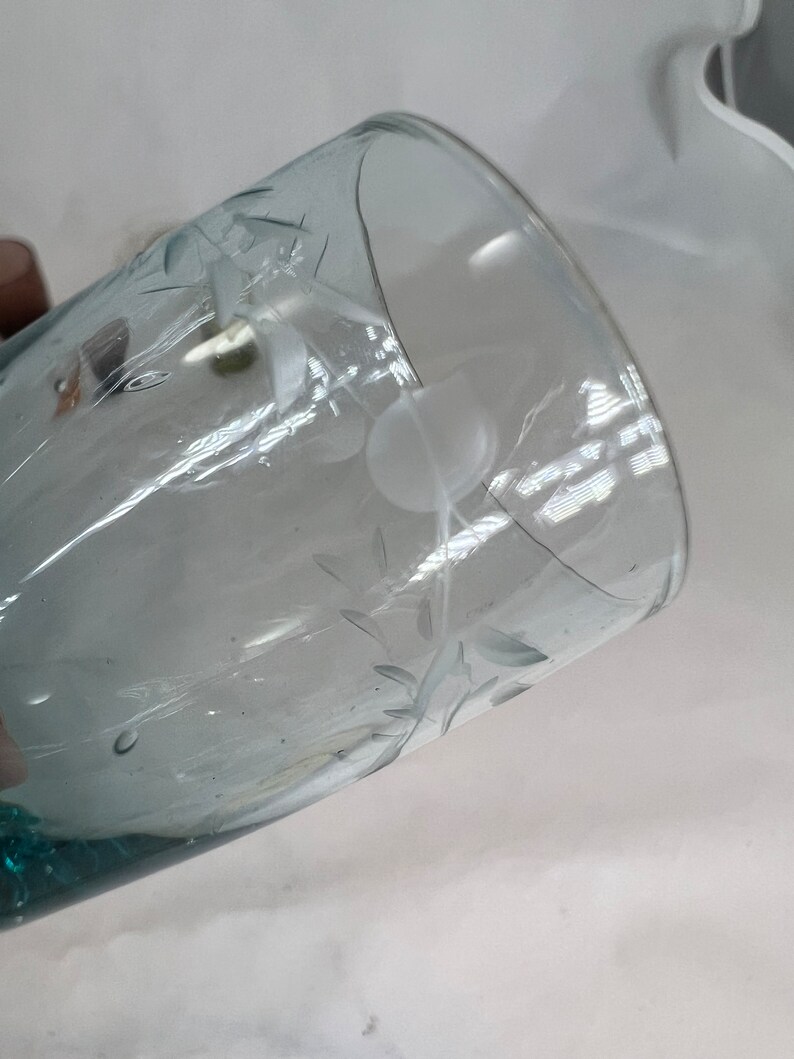 Vintage MCM Etched Colored Cordial Shot Glasses Set of 4 Bohemian ...