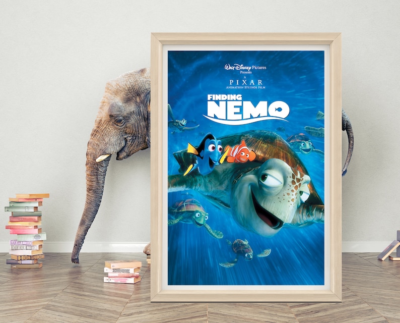 Finding Nemo Anime Movie Poster Wall Art | Finding Nemo Classic Movie ...