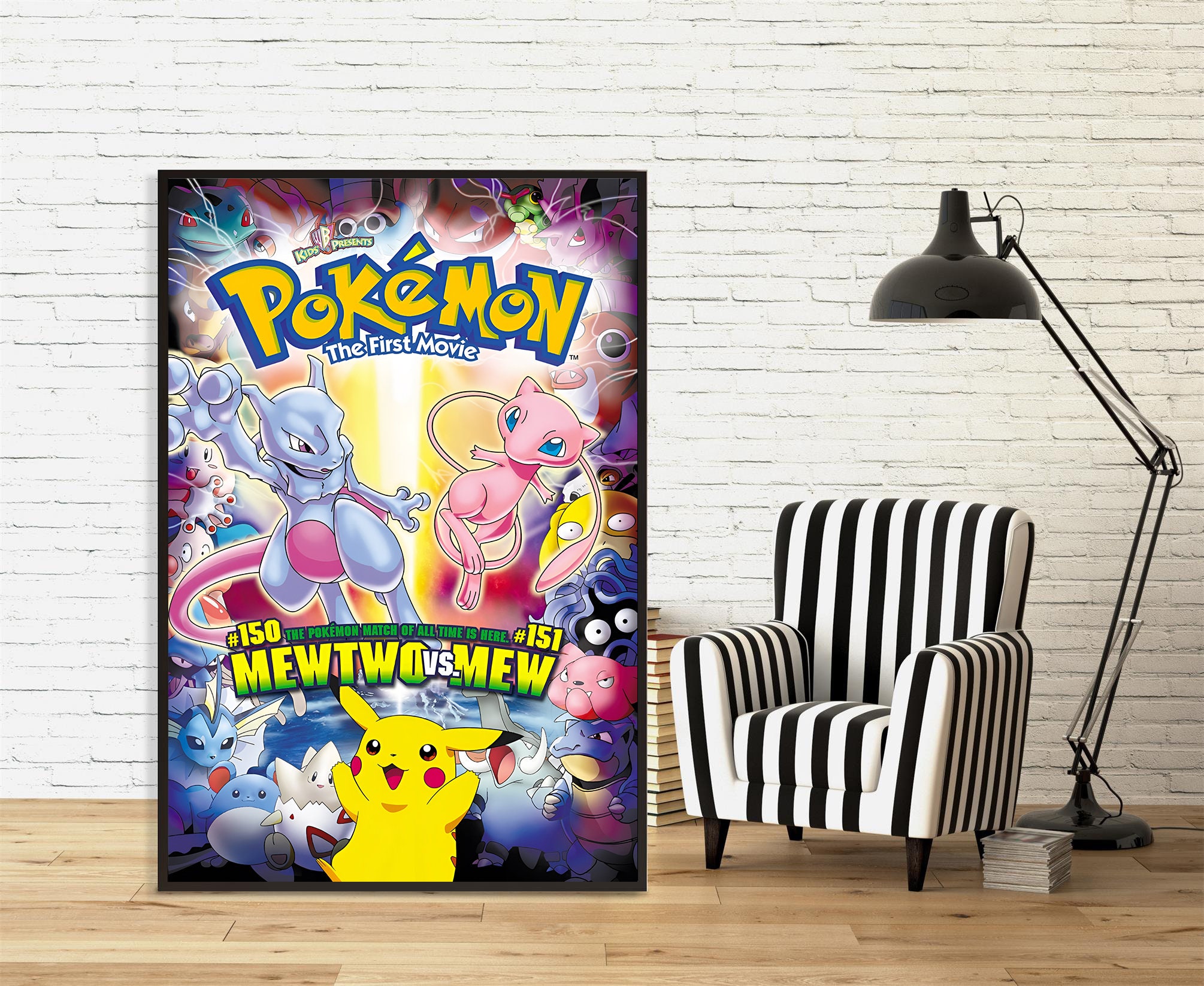 Pokémon the First Movie Poster Wall Art | 2023 Movie Poster | High ...