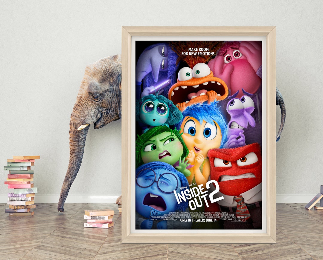 Inside Out 2 Movie Poster Wall Art | 2024 Movie Poster | High Quality ...