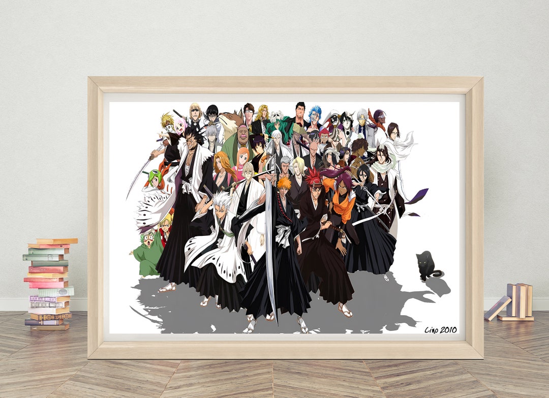 Bleach Anime TV Series Poster Wall Art | High Quality Canvas Cloth ...