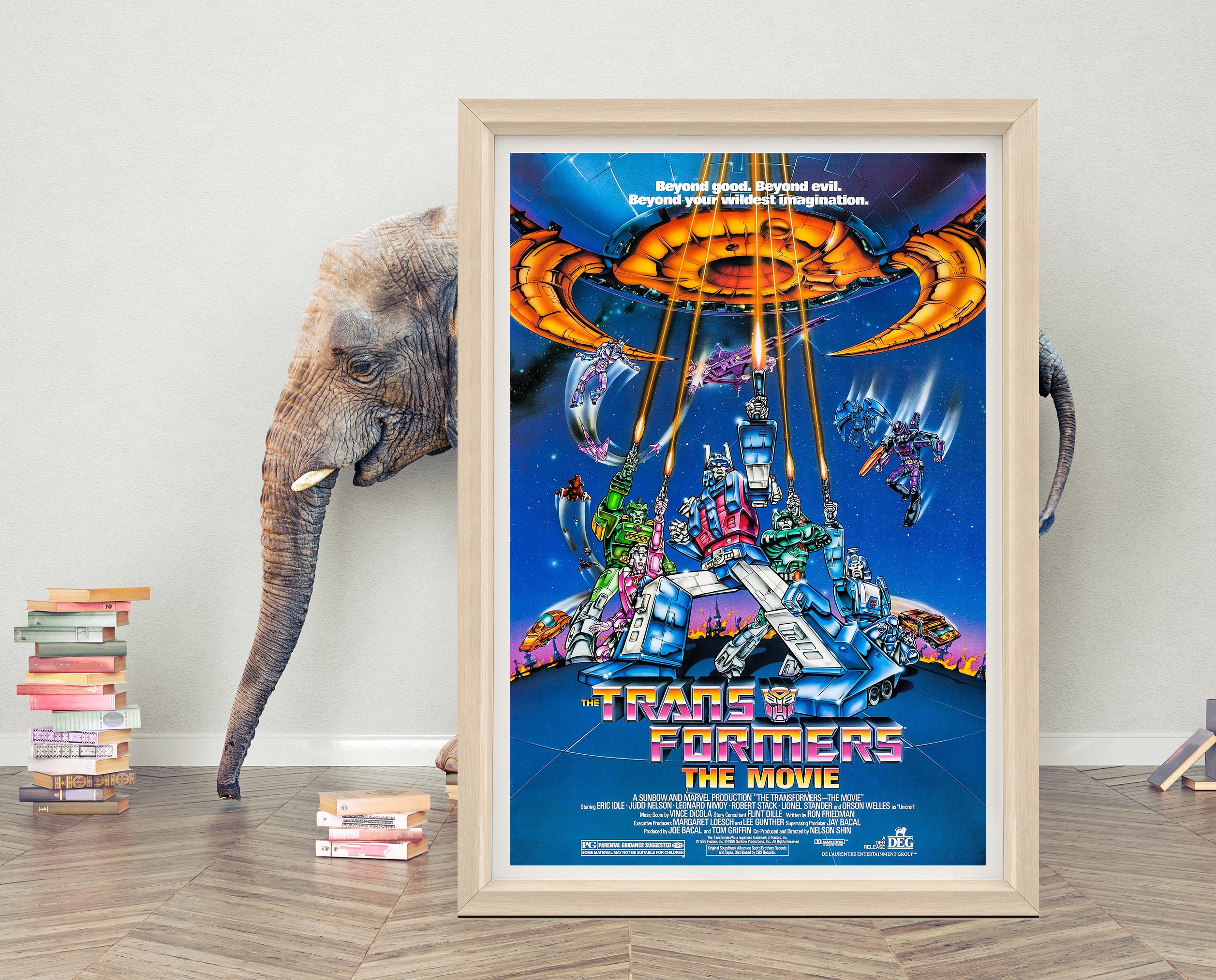 Transformers The Movie 1986 Poster Transformers Movie Wall Art For