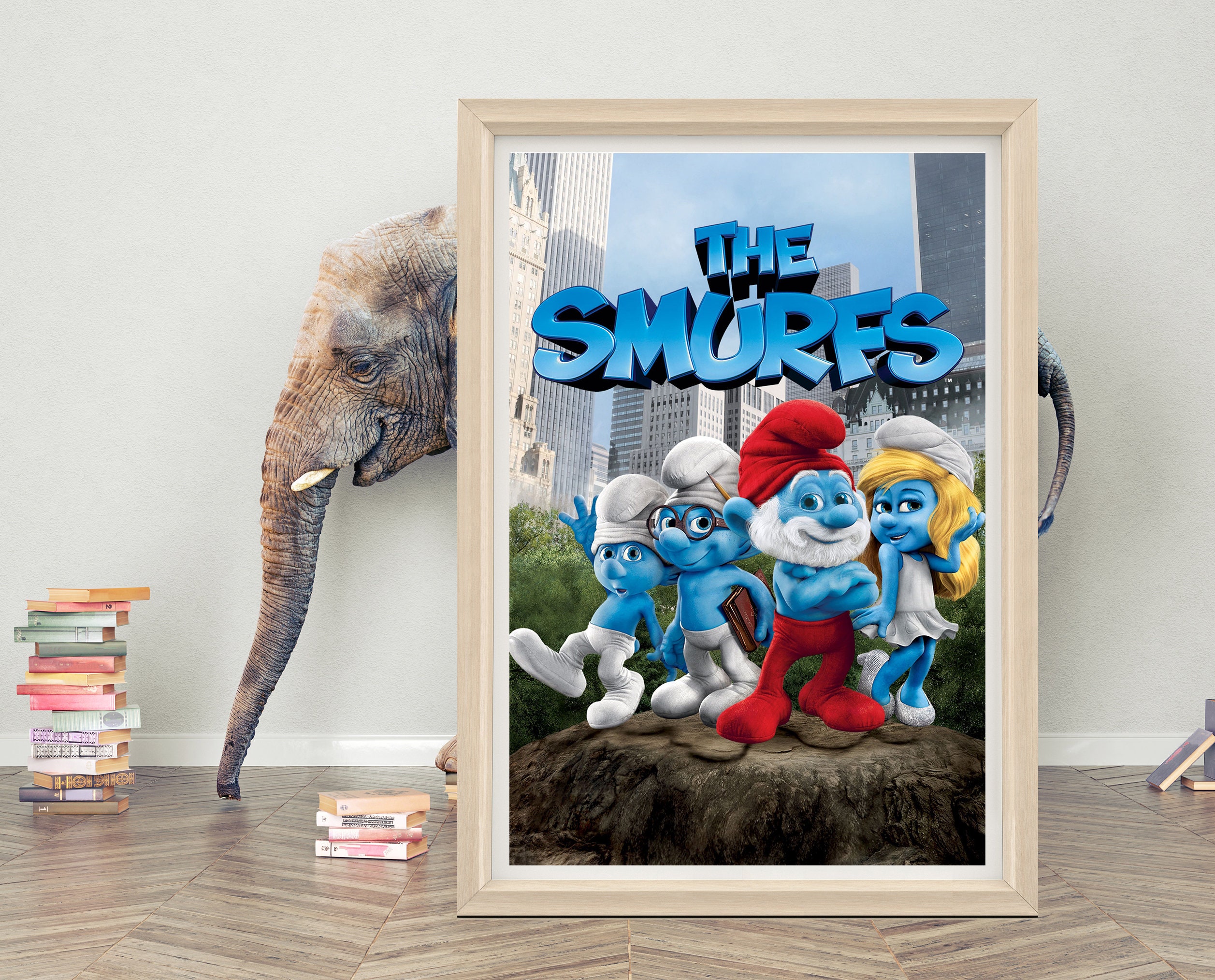 Smurfs movie poster store