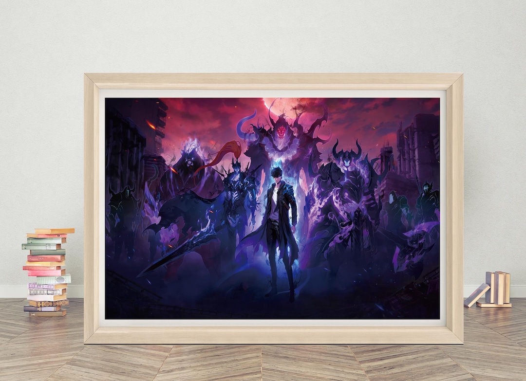 Solo Leveling Anime Poster Wall Art | High Quality Canvas Cloth Poster ...