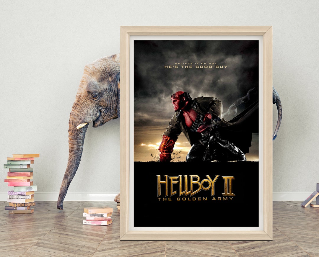Hellboy 2 the Golden Army Movie Poster Wall Art | 2023 Minimalist Movie ...