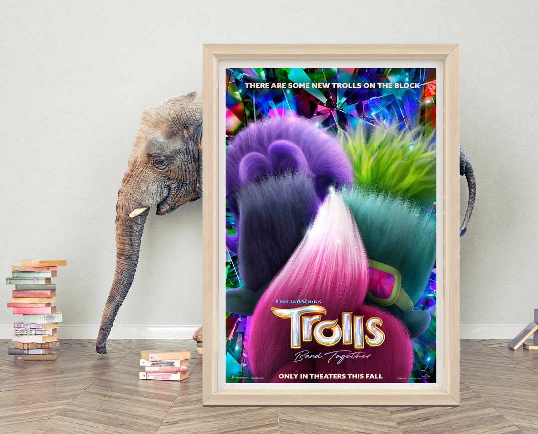 Trolls Band Together 2023 Poster Wall Art High Quality Canvas Cloth ...