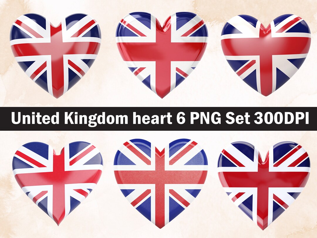 United Kingdom Heart PNG Sublimation Design,heart Png,heart ...