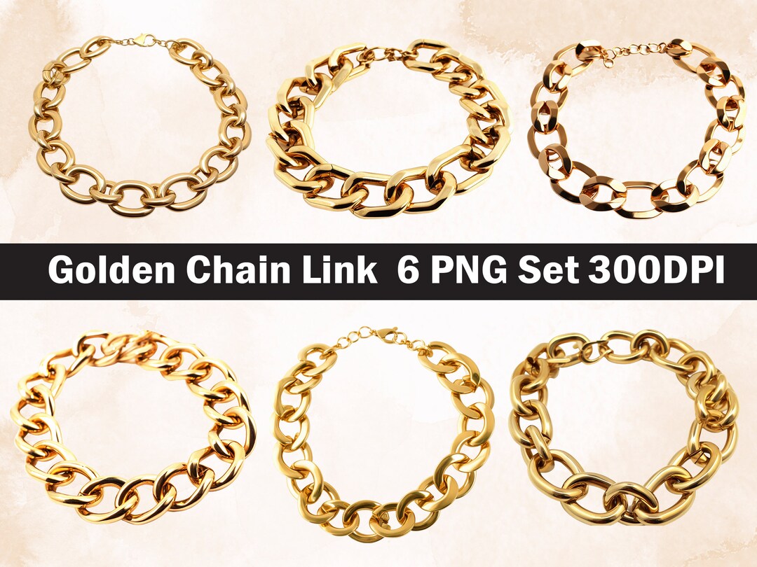 Golden Chain Necklace PNG Sublimation Design,golden Chain Png,golden ...