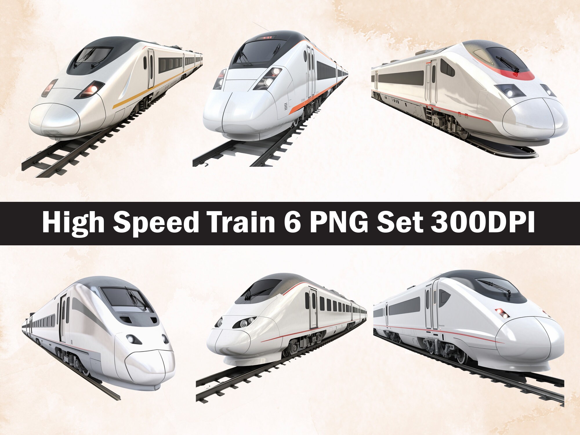 High Speed Train PNG Clipart: 6 HD Designs (digital Download) - Etsy
