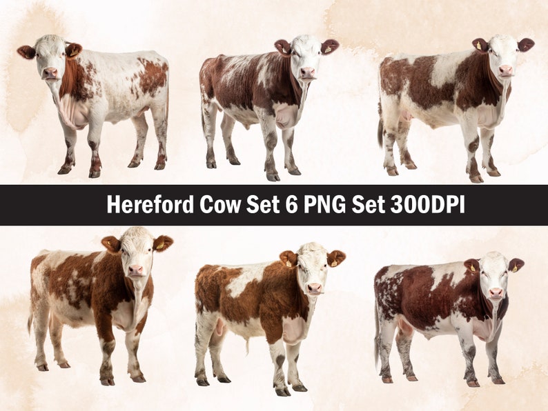 Hereford Bull PNG Sublimation Design,hereford Png,hereford Illustration ...