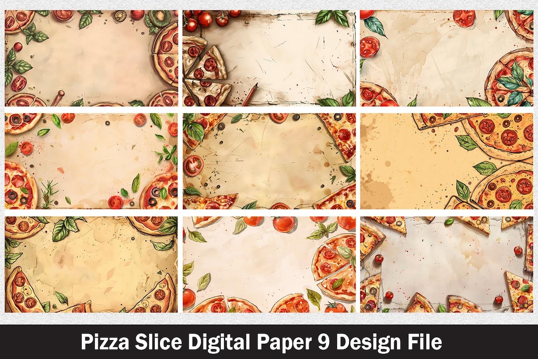 Printable Junk Journal Kit Pizza Journal, Printable Junk Journal Papers ...