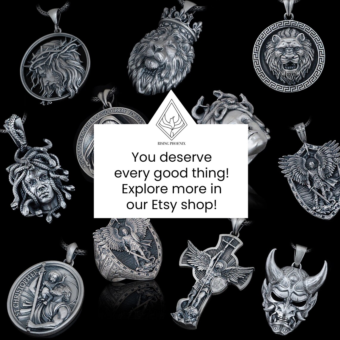 Japanese Oni Mask Silver Pendant,silver Handcrafted Pendant,gothic ...