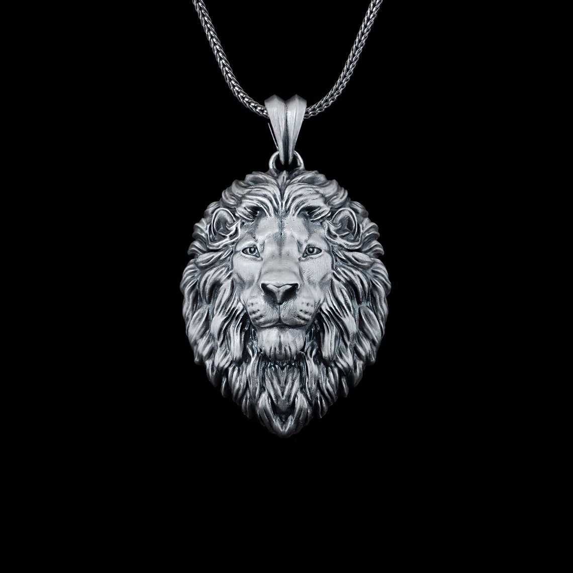 Lion Pendant Necklace, 925K Silver Lion King Necklace,gift for Men,gift ...