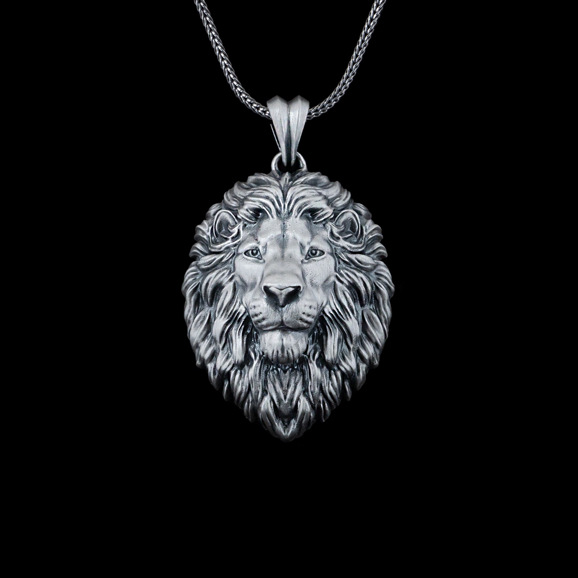 Lion Pendant Necklace, 925K Silver Lion King Necklace,gift for Men,gift ...