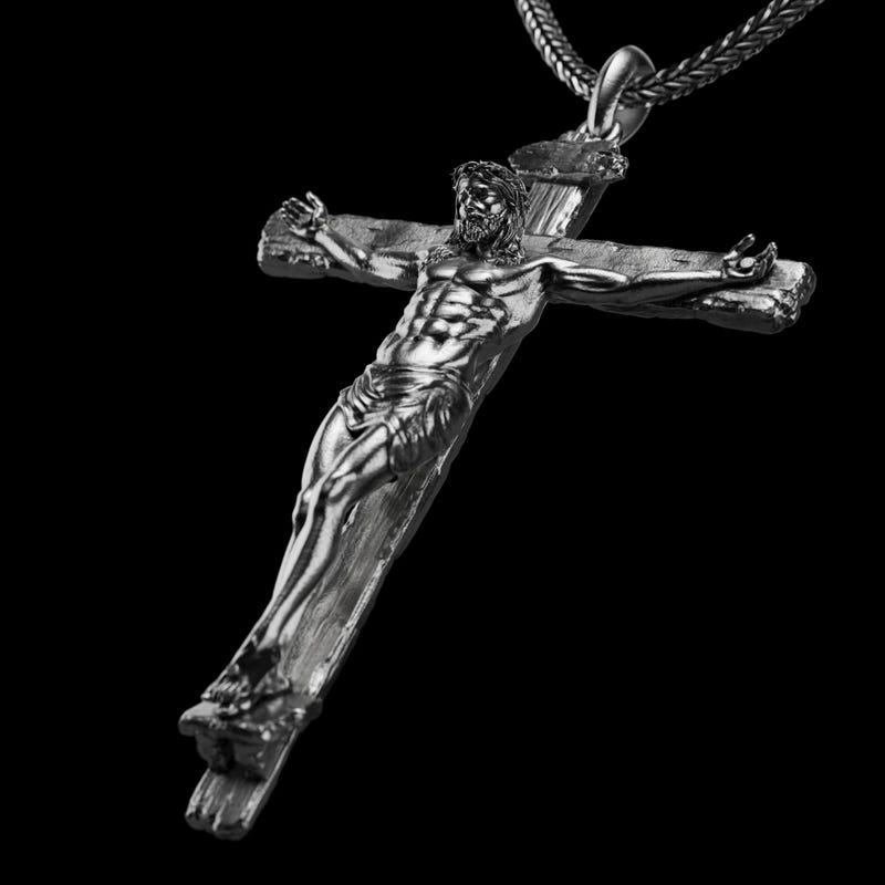 Silver Crucifix - Etsy