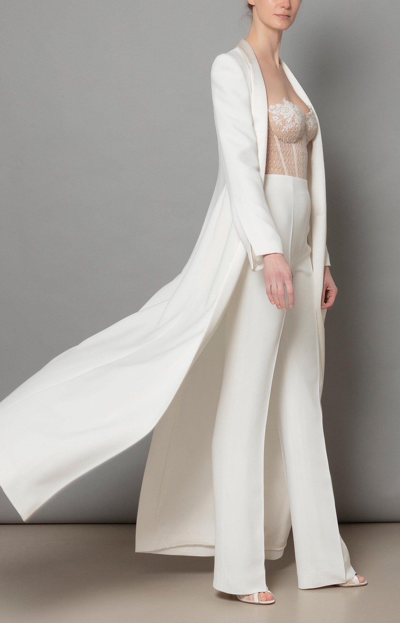 White Bridal Pantsuit: Women's High-waisted Modern Wedding Outfit - Etsy