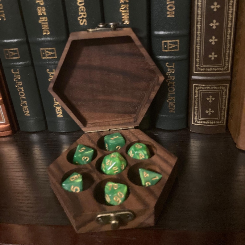 Personalized Dice Box: Engraved Hexagon RPG Dice Vault - Etsy