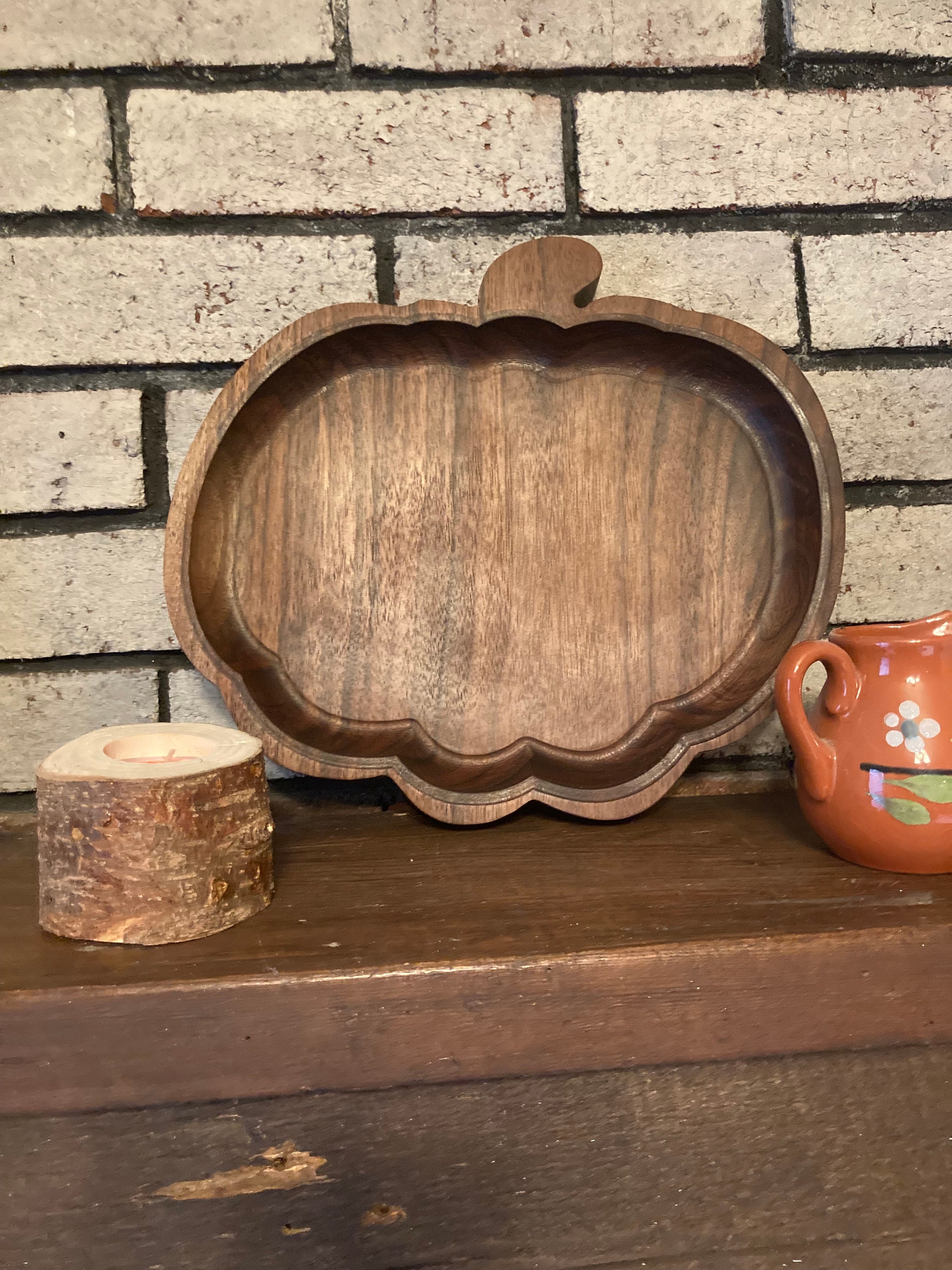 Harvest Bounty Pumpkin Candy Dish Holiday Halloween Tray Bowl - Etsy