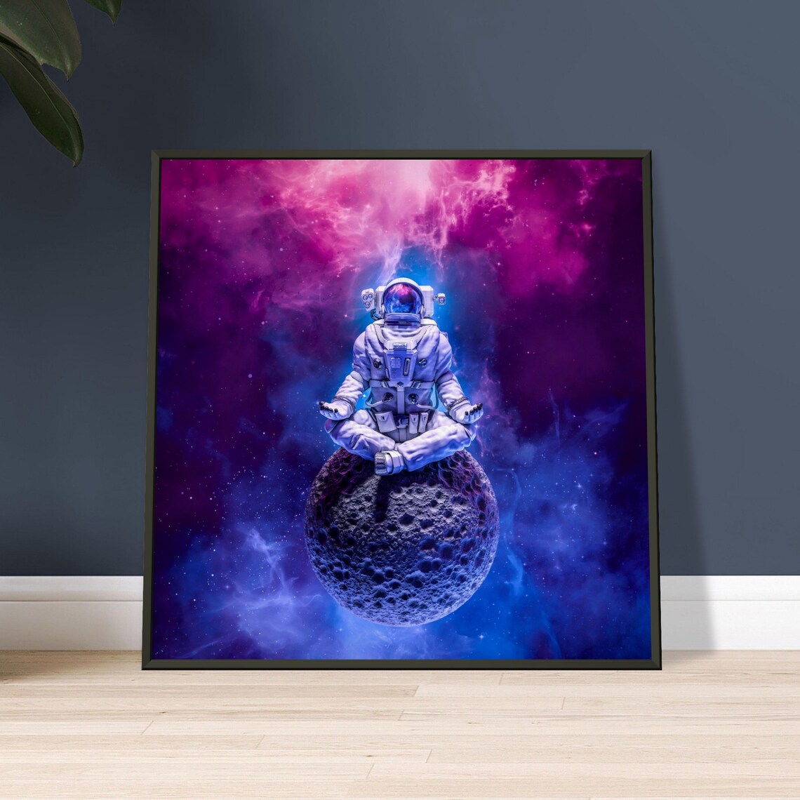 Astronaut Meditating on a Miniature Moon - Etsy