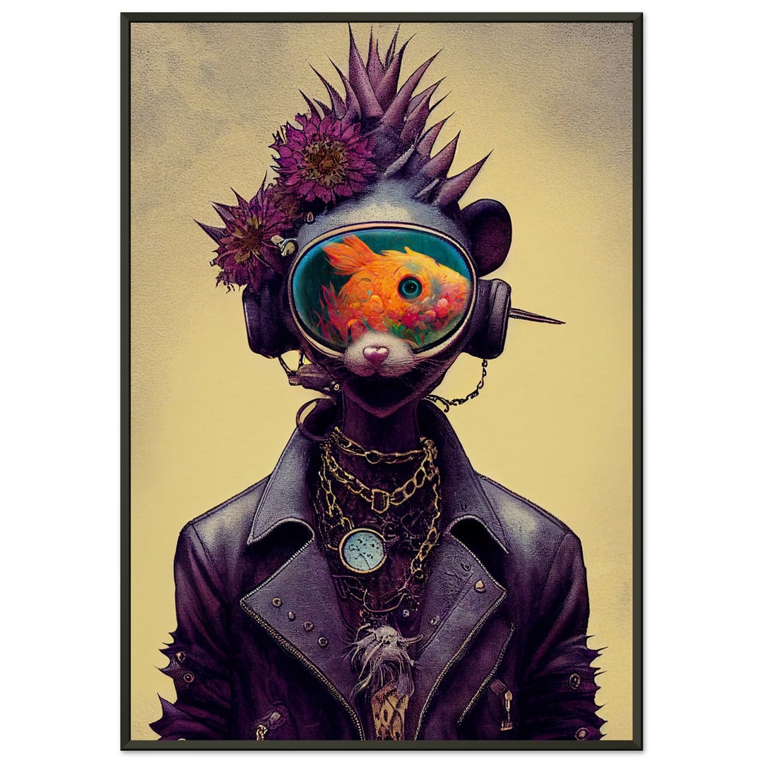 Anthropomorphic Flower-punk Cat-fish Creature - Etsy