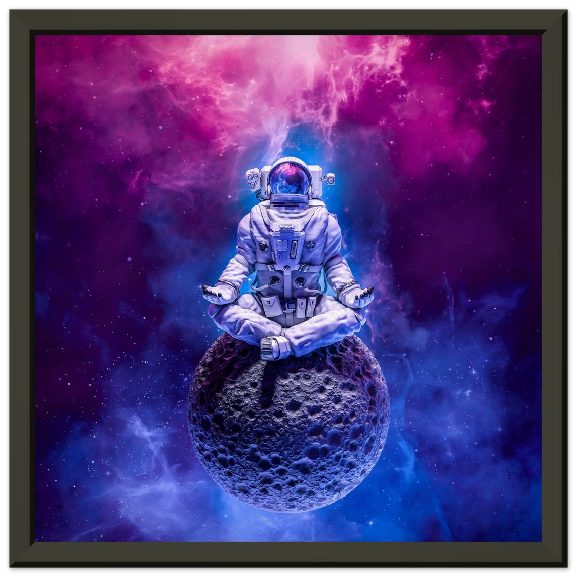 Astronaut Meditating on a Miniature Moon - Etsy