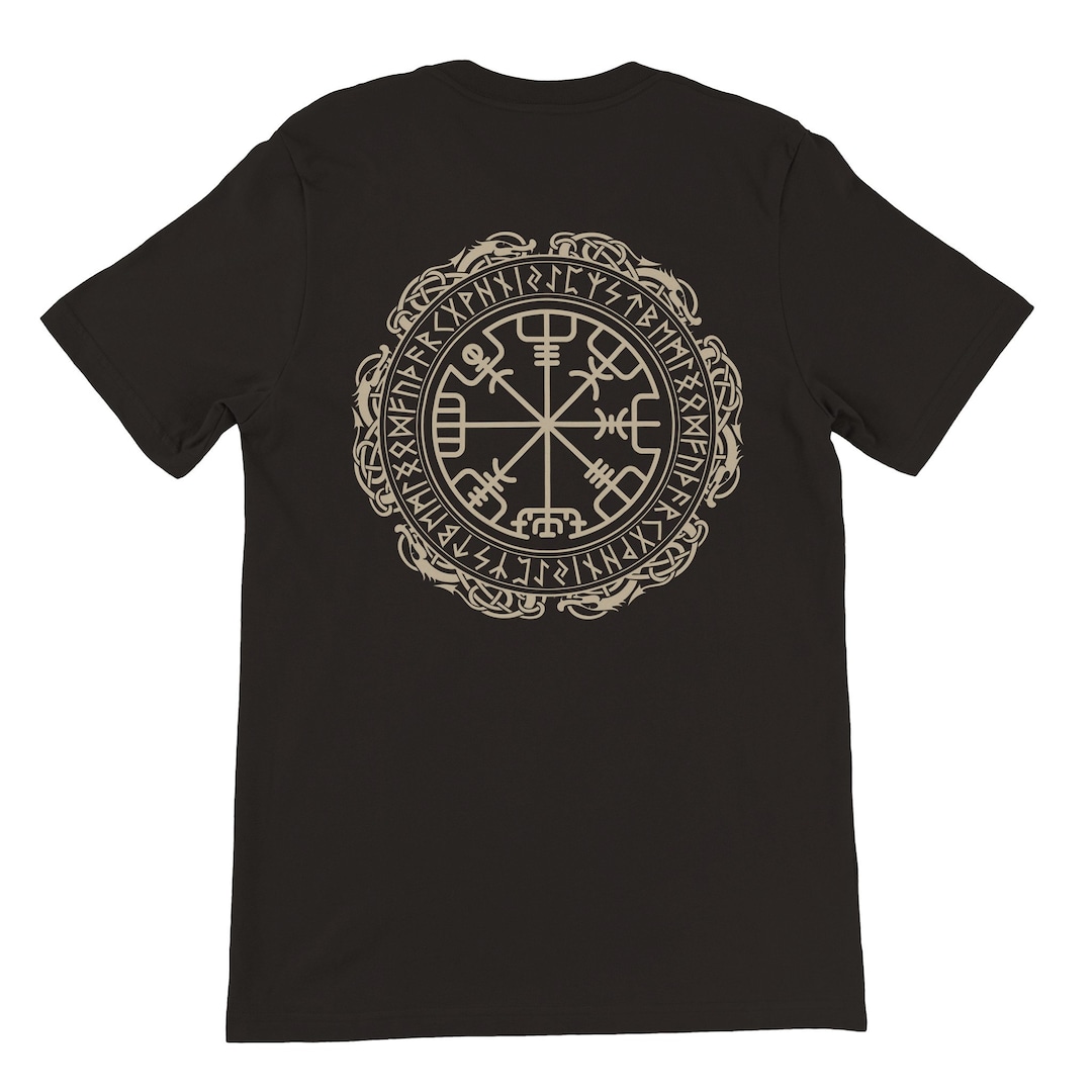 Magic Runic Compass Vegvisir T-shirt - Etsy