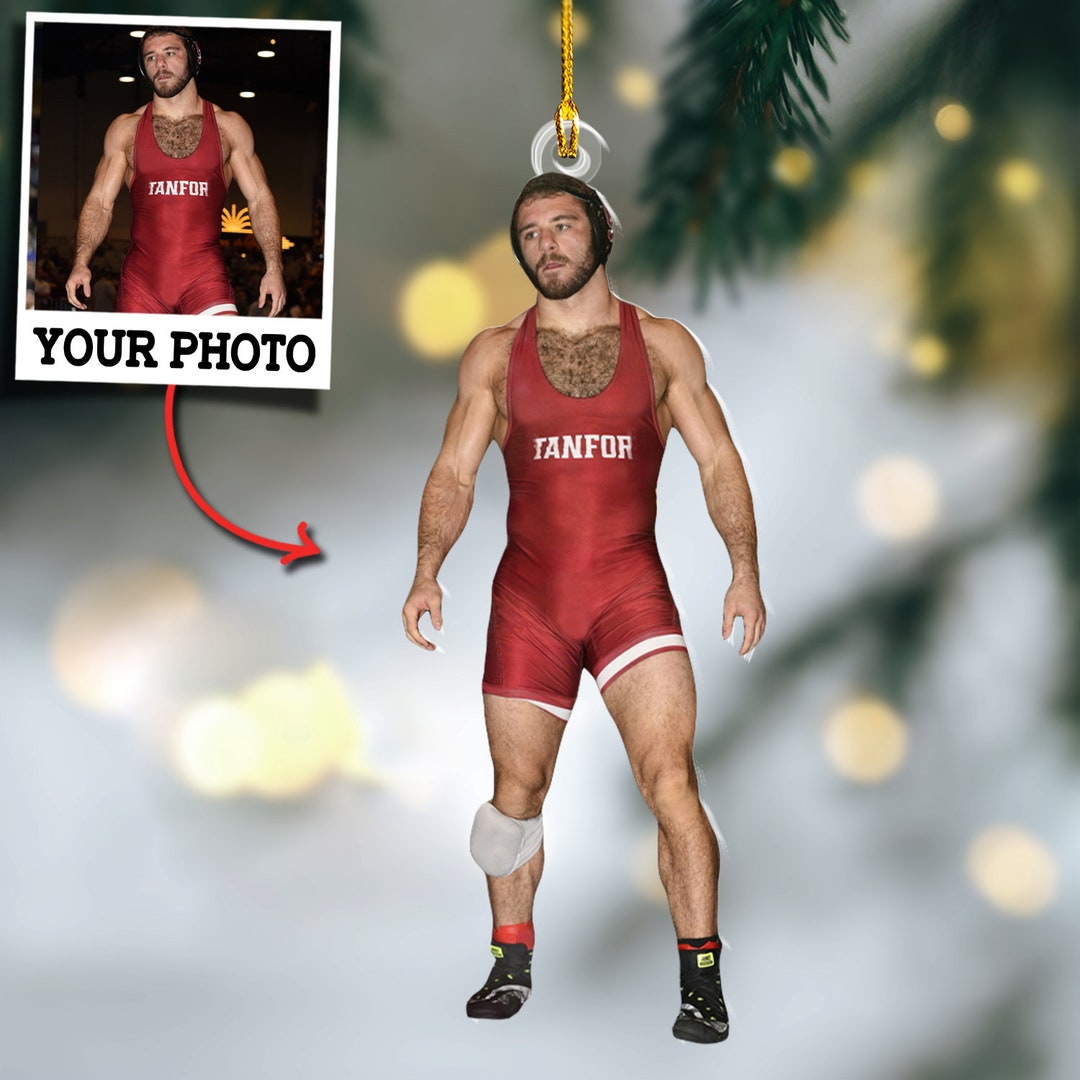 Custom Wrestling Photo Ornament, Wrestling Photo Ornament, Funny ...