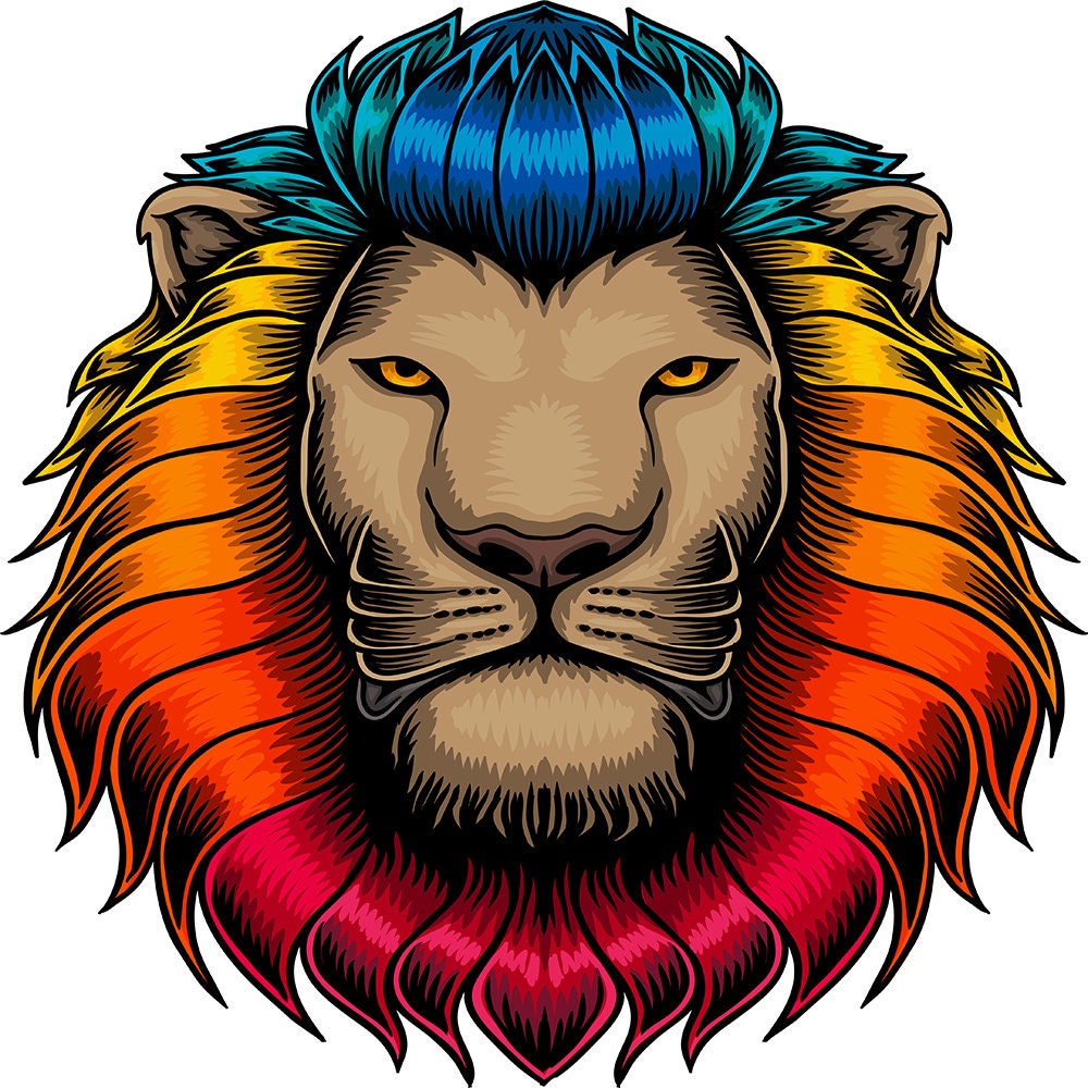 Colorful Retro Leo Png Svg - Etsy