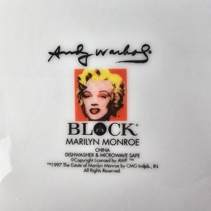 Andy Warhol Iconic Marilyn Monroe Porcelain Plate, Vintage Limited ...
