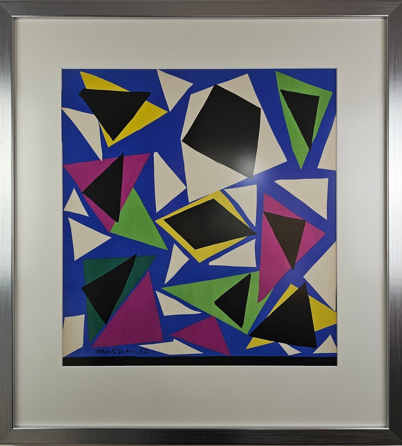Henri Matisse Original Lithograph, Limited Edition 1952 Vintage Framed ...