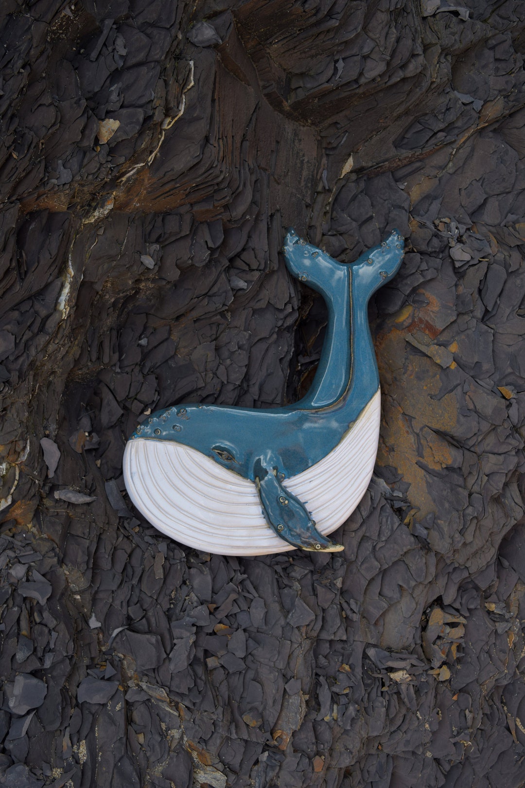 Ceramic Whale Sculpture for Wall / Interior Decoration / Wall ...