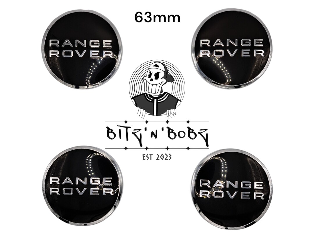 4 X Range Rover Wheel Centre Hub Caps Black & Chrome 63mm - Etsy UK