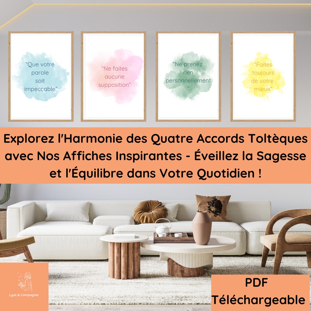 The Four Toltec Accords in Posters Awaken Wisdom and Balance in ...