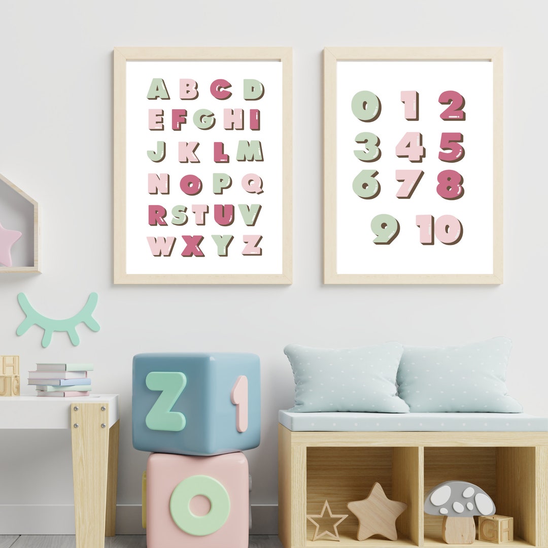 Alphabet and Numbers Worksheets From 0 to 10 Downloadable PDF - Etsy