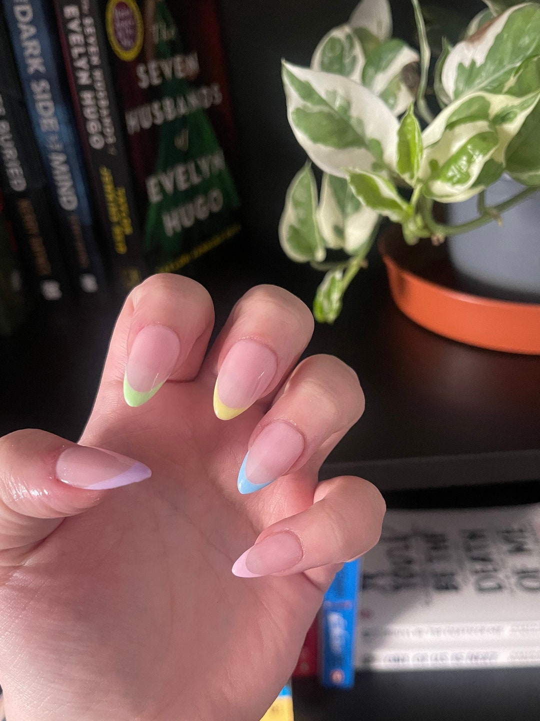 Pastel French Press on Nails - Etsy
