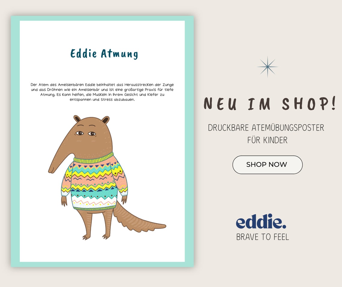 Breathing Exercise Poster Kids - Digital PDF Download, Emotion ...