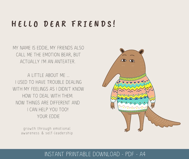 Feelings / Emotions Wheel Kids Poster - Digital PDF Download ...