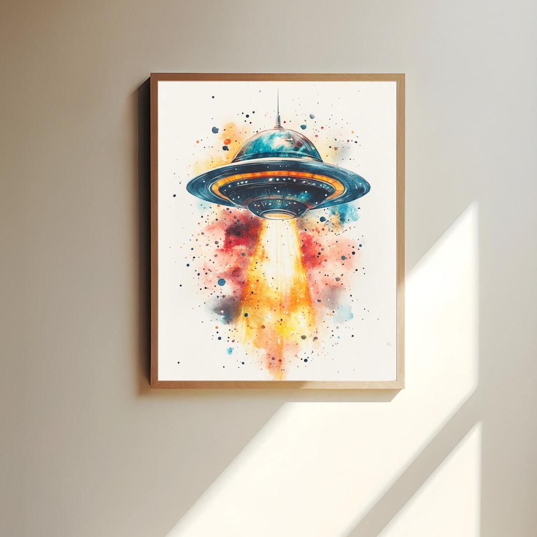 UFO Poster Poster, Children's Room Poster, Children's Room Wall ...