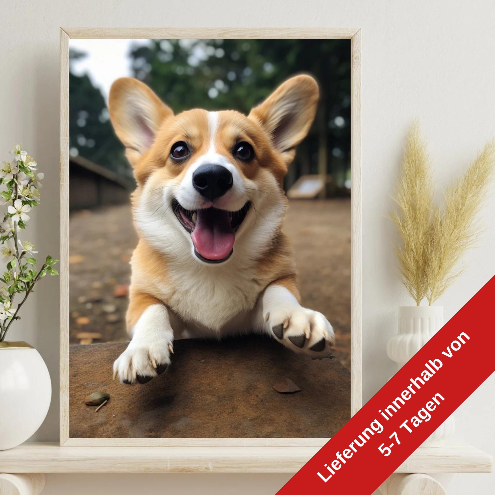 Corgi Poster, Welsh Corgi Pembroke, Corgi Wall Picture, Corgi ...