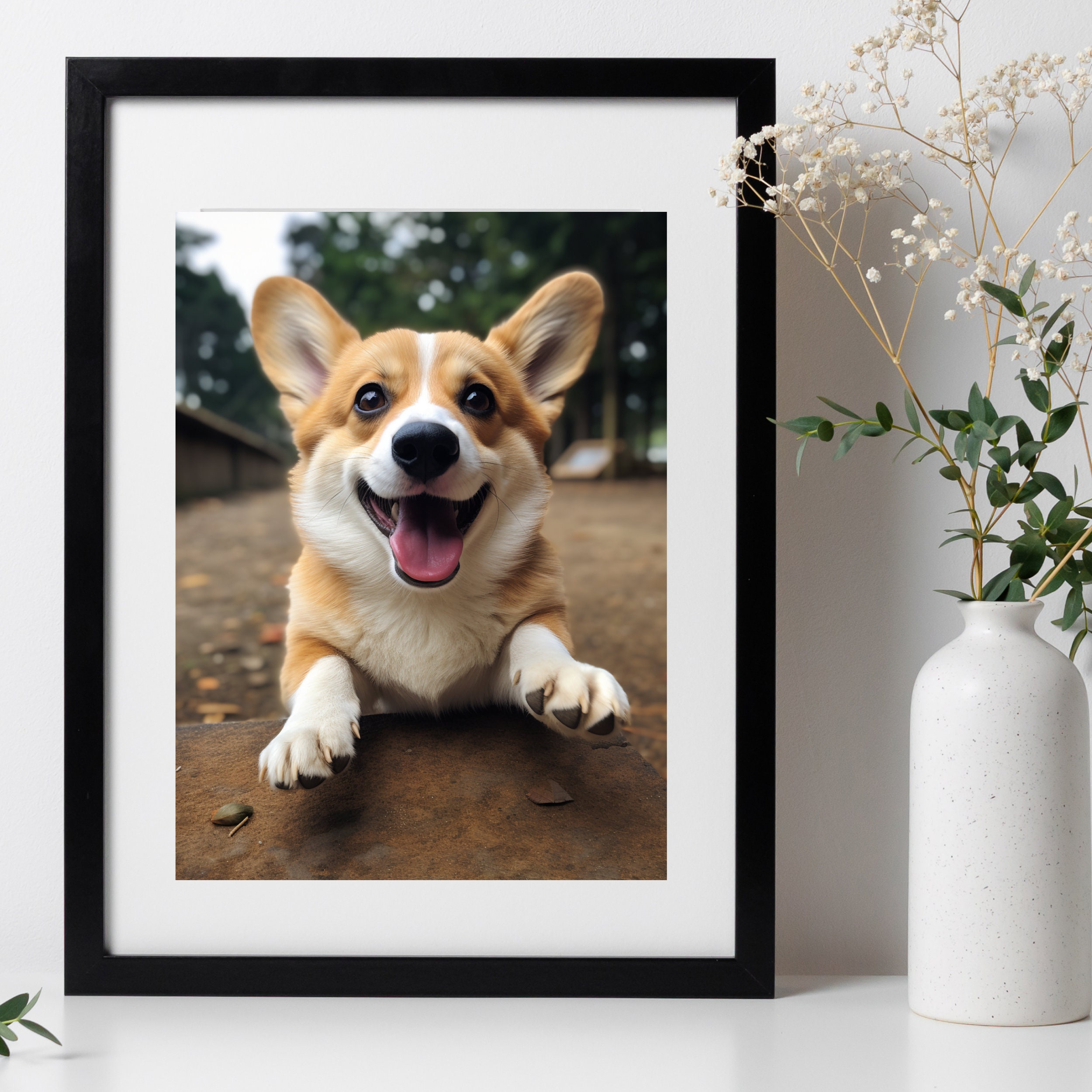 Corgi Poster, Welsh Corgi Pembroke, Corgi Wall Picture, Corgi ...