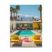 Mid-century Poolside Oasis Poster, Palm Springs Retro Poster, Palm ...