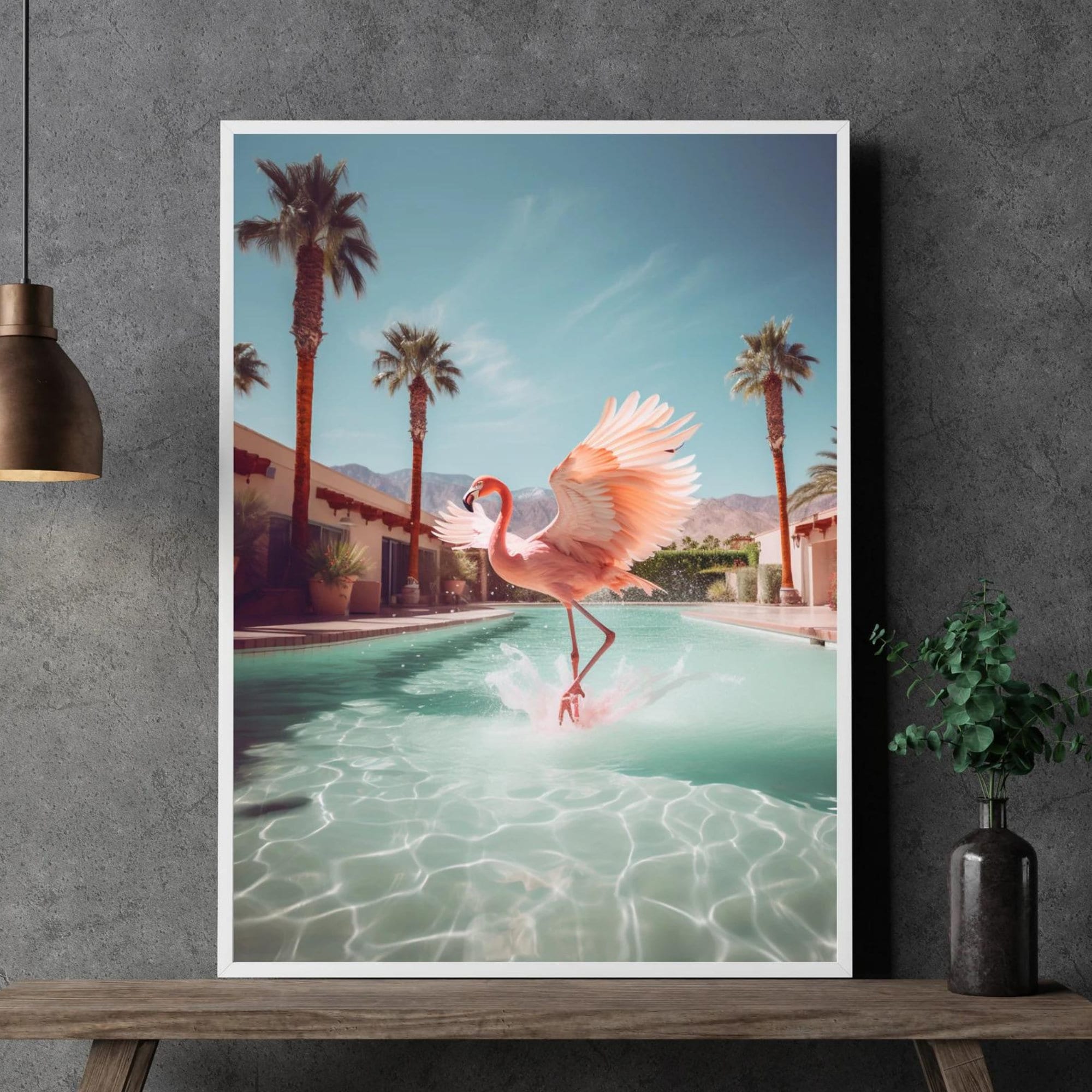 Flamingo Poster, Pink Flamingo Poster, Vintage Poster, Flamingo Print ...