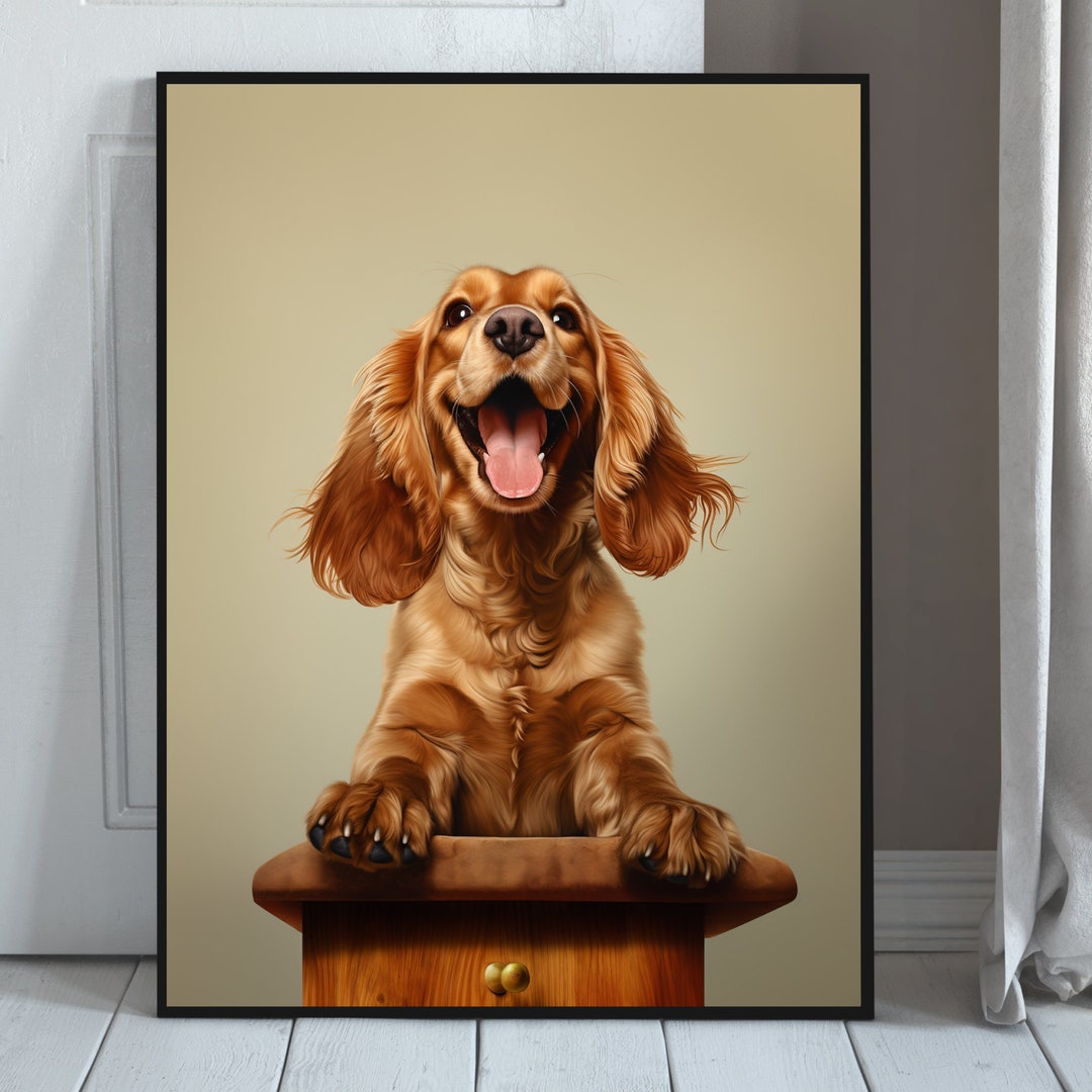 Cocker Spaniel Poster, Cocker Spaniel, Cocker Spaniel Christmas, Cocker ...